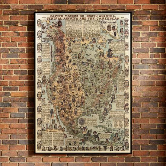Native Tribes of North American central America and the Caribbean Maps ...