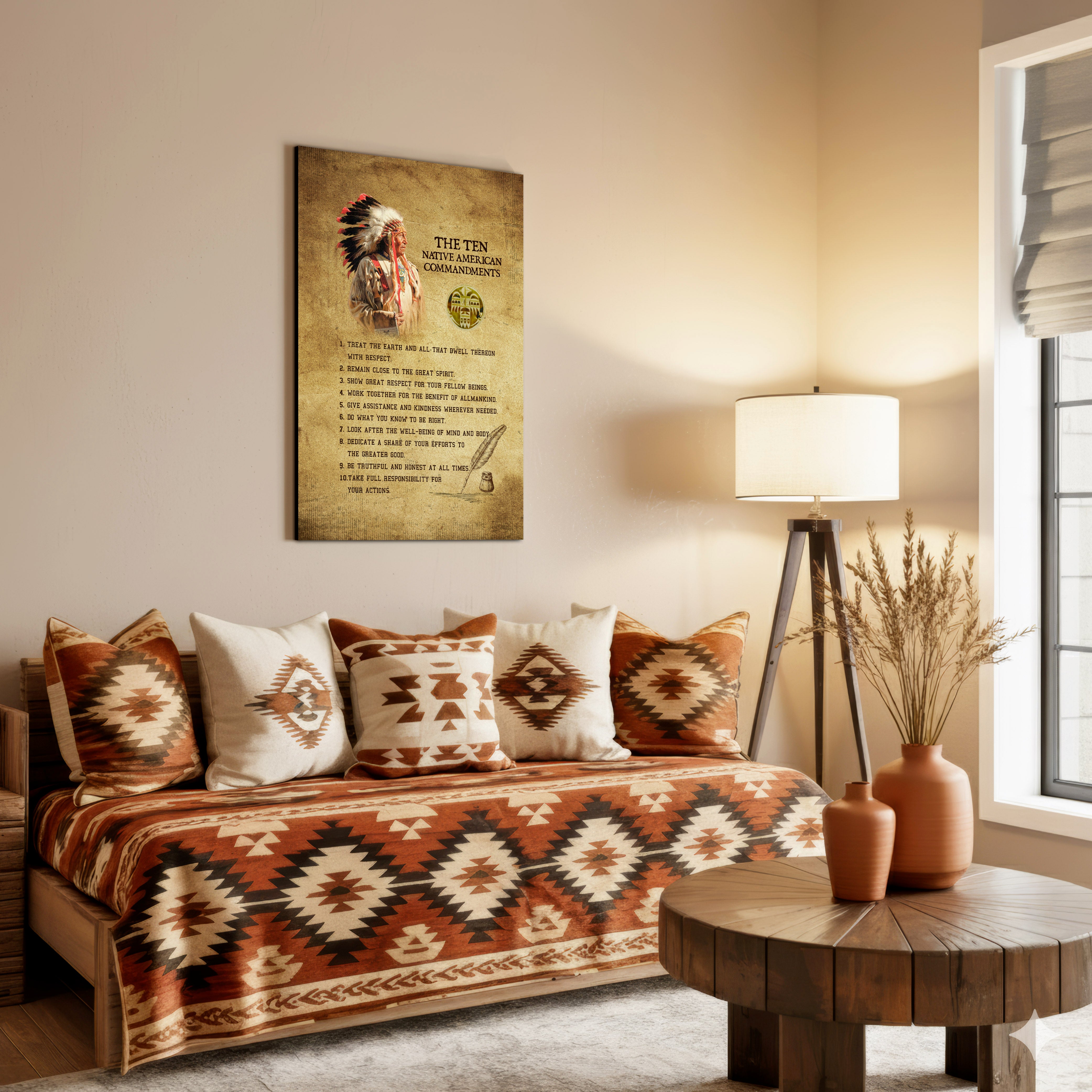 The Ten Native American Commandments Of Chief Poster – Empower Native Voice