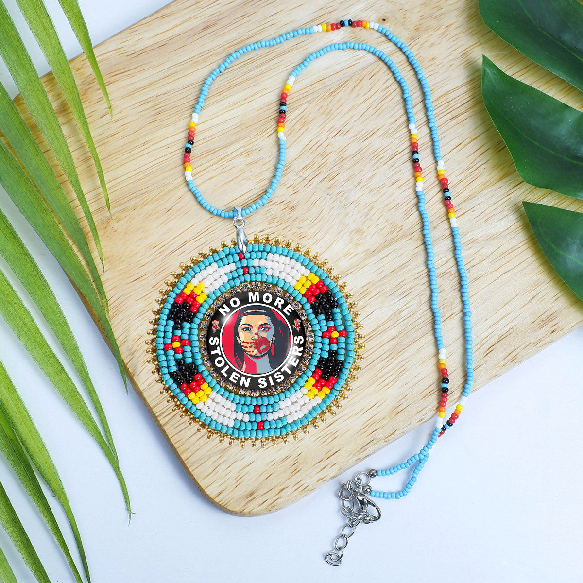 SALE 50 OFF No More Stolen Sister Feathers Handmade Beaded Wire Necklace Pendant Unisex With Native American Style