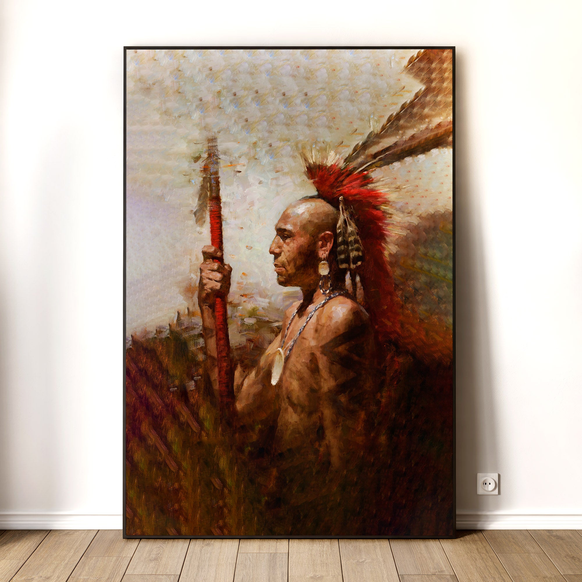 Abstract Native indian Feathered Poster/Canvas – Empower Native Voice